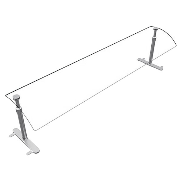 Hatco Flav-R-Shield 72" x 14" 1-Bay Portable Curved Acrylic Adjustable ...
