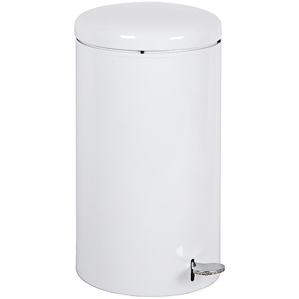Witt Industries 2270WH White Steel 7 Gallon Medical Step Can with Steel ...