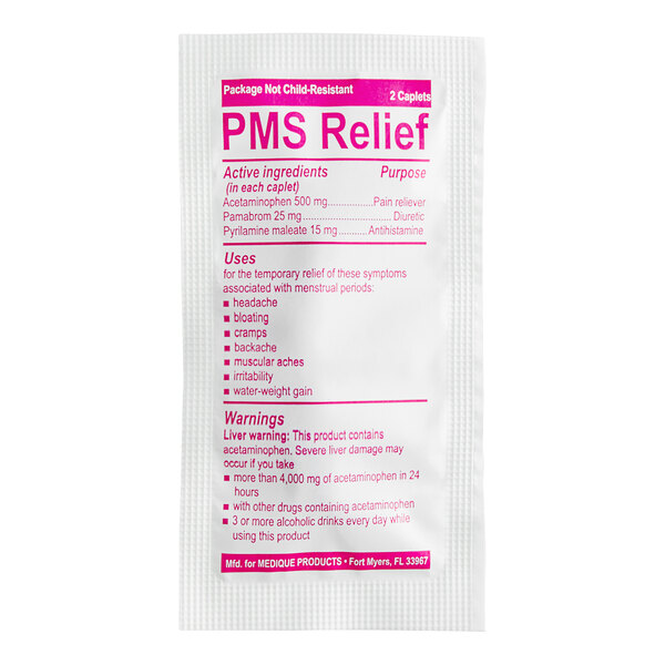 Medi-First 82380 PMS Relief Caplets - 80/Box