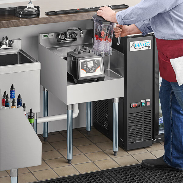 Regency 18" x 23" Stainless Steel Blender Station with Dump Sink and Faucet