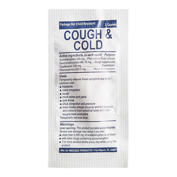 Medique 10880 Cough and Cold Relief Caplets - 80/Box