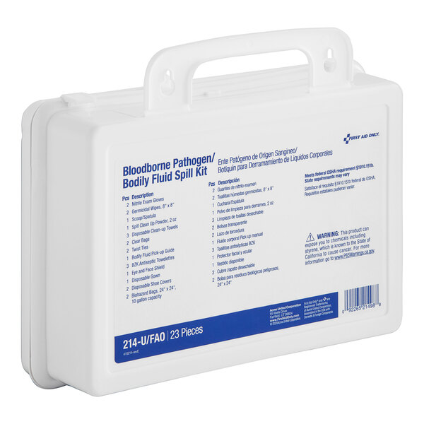 First Aid Only 214-U/FAO 23-Piece Bloodborne Pathogen (BBP) and Bodily ...