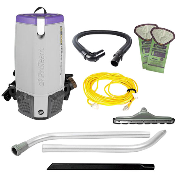 ProTeam 107339 Super Coach Pro 10 Qt. Backpack Vacuum with 105889 Hard ...