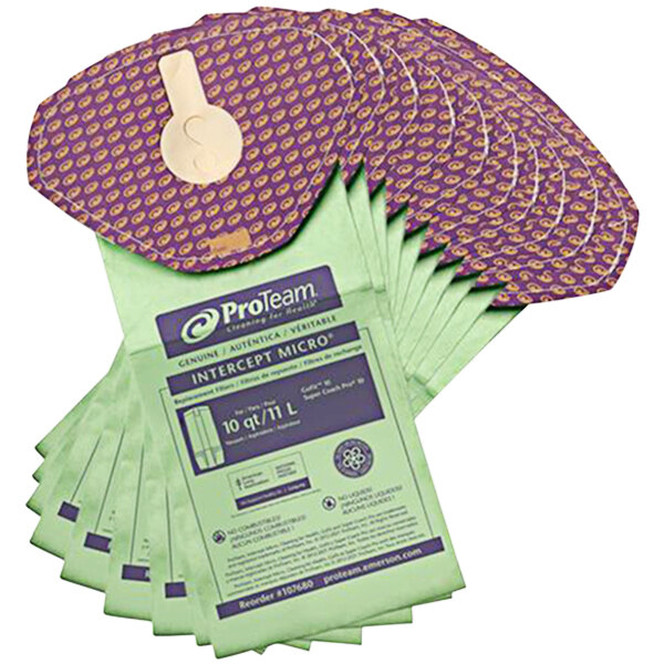 ProTeam 107680 10 Qt. Closed Collar Intercept Micro Filter Bag for ...