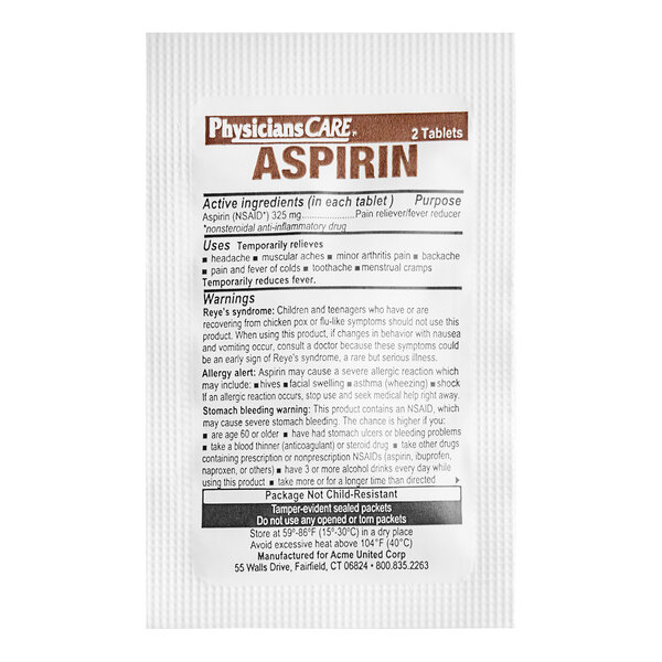 PhysiciansCare J412-001 Aspirin Tablets - 500/Box