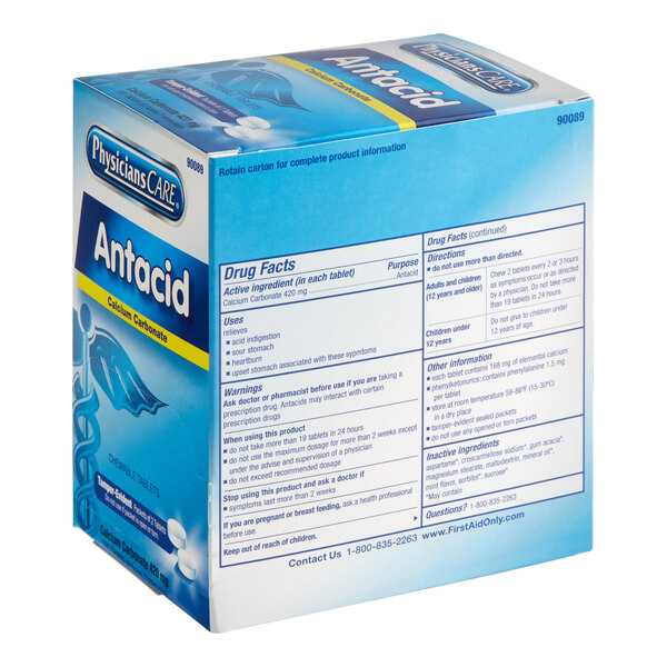 PhysiciansCare 90089-003 Antacid Tablets - 100/Box