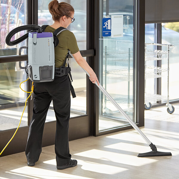 ProTeam 107464 Super Coach Pro 6 Qt. Backpack Vacuum with 107463 15 ...