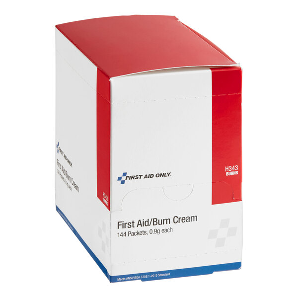 First Aid Only H343 Burn Cream Packet - 144/Box