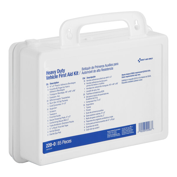 First Aid Only 220-O 25-Person Vehicle First Aid Kit with Plastic Case