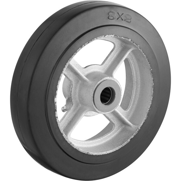 Wesco Industrial Products 600 lb. 8" Cast Iron Center Moldon Rubber ...