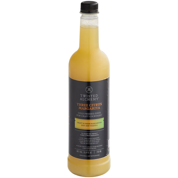 Twisted Alchemy Cold-Pressed Three Citrus Margarita Craft Mixer 25 oz.