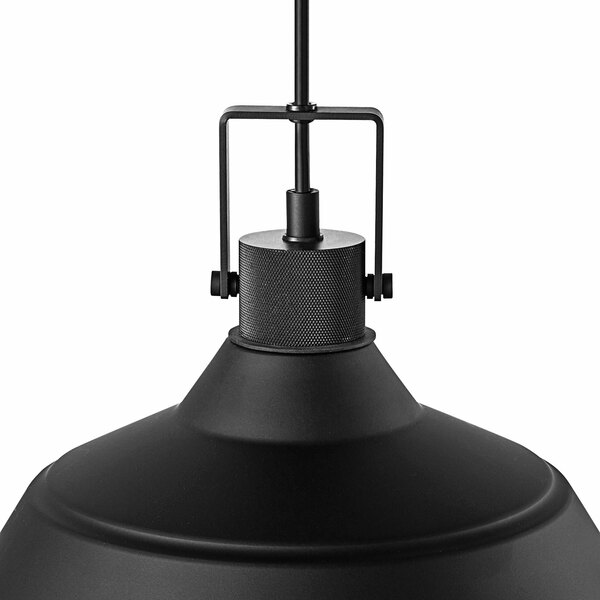 Globe Modern Farmhouse Indoor / Outdoor Matte Black Pendant Light ...