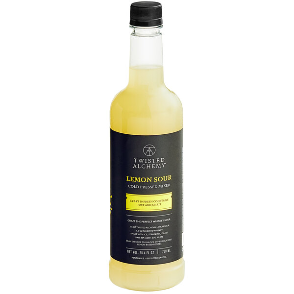 Twisted Alchemy Cold-Pressed Lemon Sour Craft Mixer 25 oz. - 6/Case