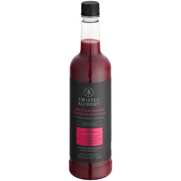 Twisted Alchemy Cold-Pressed Blood Orange Juice 25 oz. - 6/Case