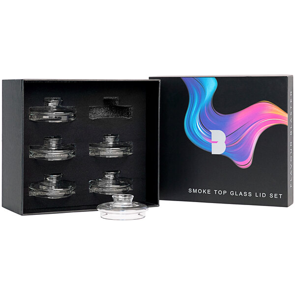 Flavour Blaster Smoke Top Glass Lid - 6/Pack