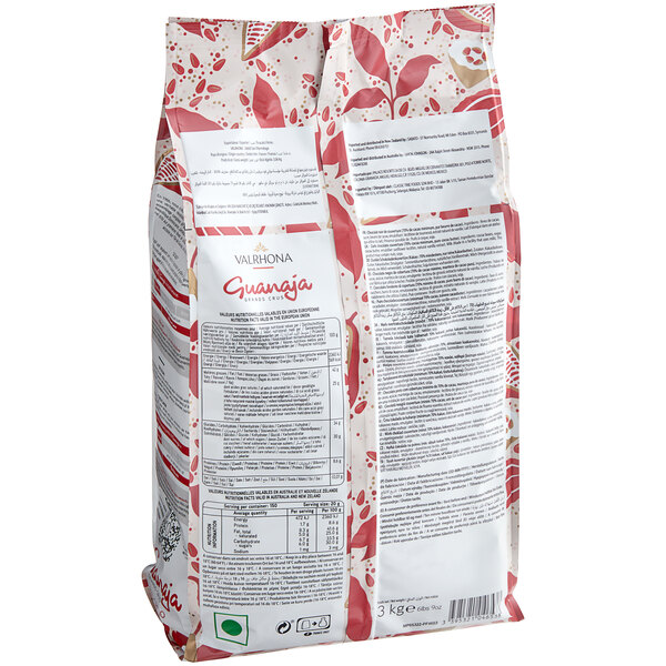 Valrhona Guanaja 70% Dark Chocolate Feve 6.6 lb. - 3/Case
