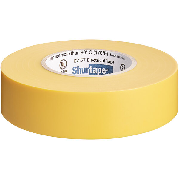 Shurtape EV 057 0.75" x 66' Yellow General Purpose Grade Electrical Tape