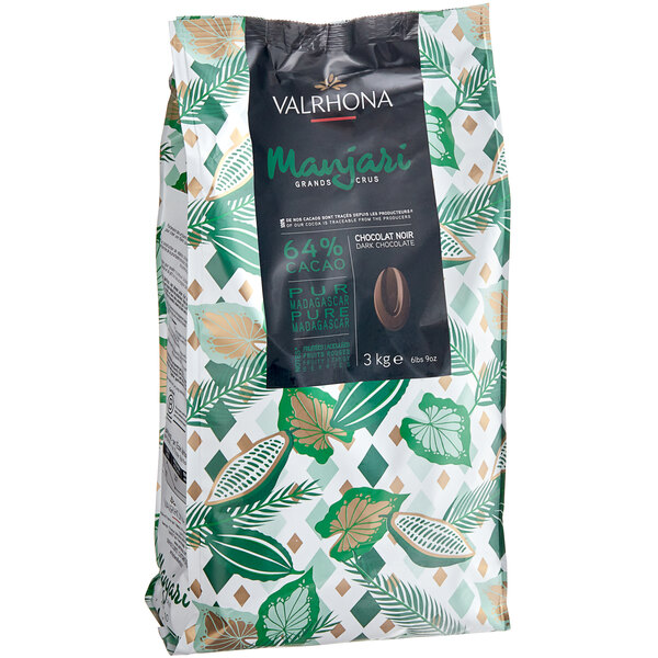Valrhona Manjari 64% Dark Chocolate Feve 6.6 lb.
