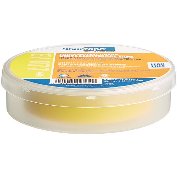 Shurtape EV 077 0.75" x 66' Yellow Professional Grade Electrical Tape