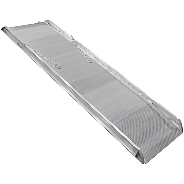 Vestil 99 1/4" x 28" Silver Aluminum Steel Hook Walk Ramp AWR-28-8B ...