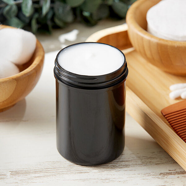 4 oz. Black Regular Wall Polypropylene Jar - 450/Case