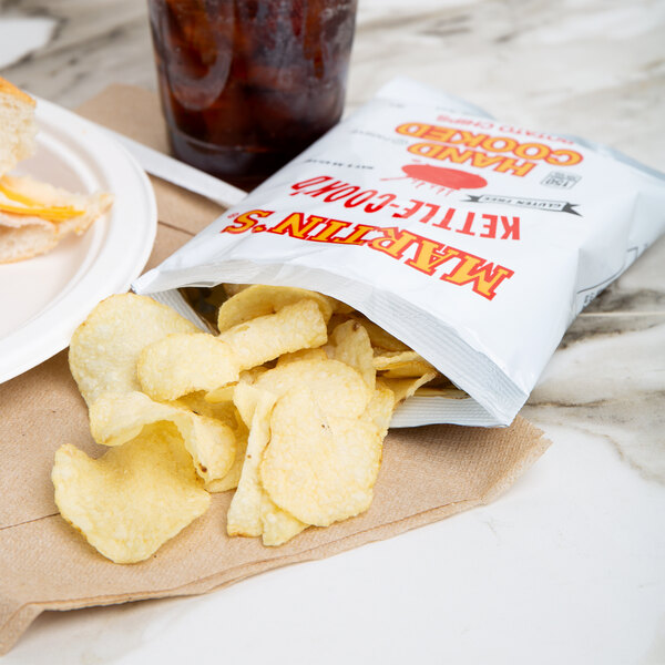 Martin's Kettle-Cook'd Potato Chips 1 oz. Bag - 60/Case