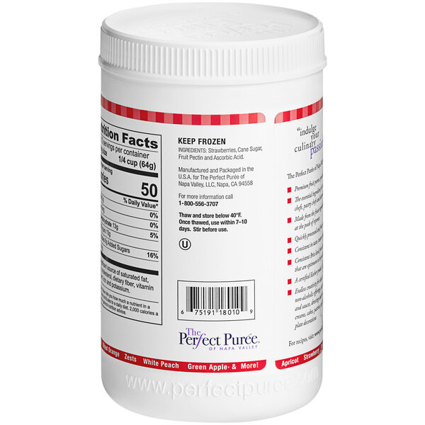 Perfect Puree Strawberry Puree 30 oz. - 6/Case