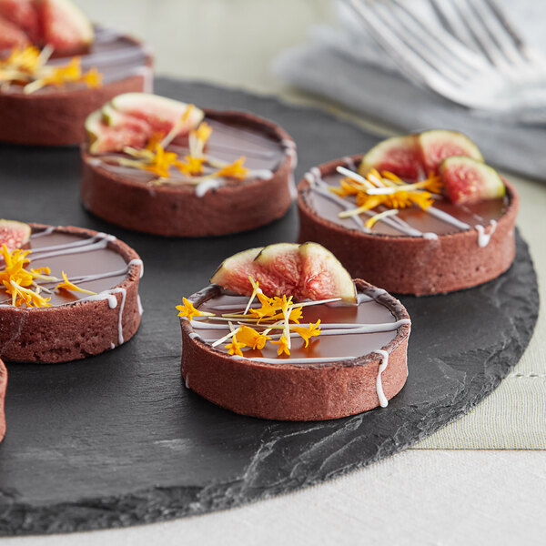 La Rose Noire 2 1/4" Medium Round Chocolate Tart Shell - 120/Case