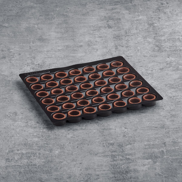 La Rose Noire 1 5/16" Mini Round Chocolate Tart Shell - 210/Case