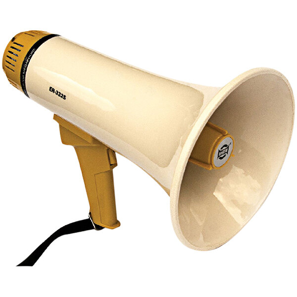 Kemp USA 10W Battery-Operated Megaphone 10-432 - 3/16 Mi. Range