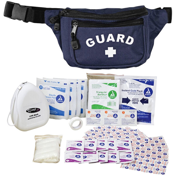 Kemp USA 10-103-NVY-S1 Navy First Aid Hip Pack with First Aid Supply Pack
