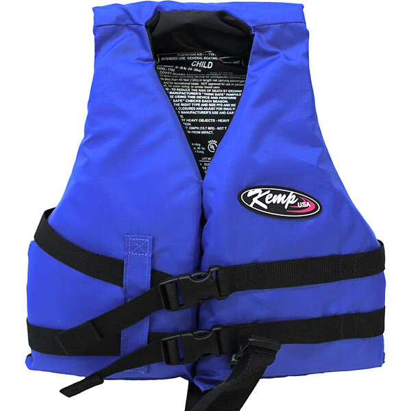 Kemp USA Blue and Black Child Life Jacket 20-002-CHILD-BLU