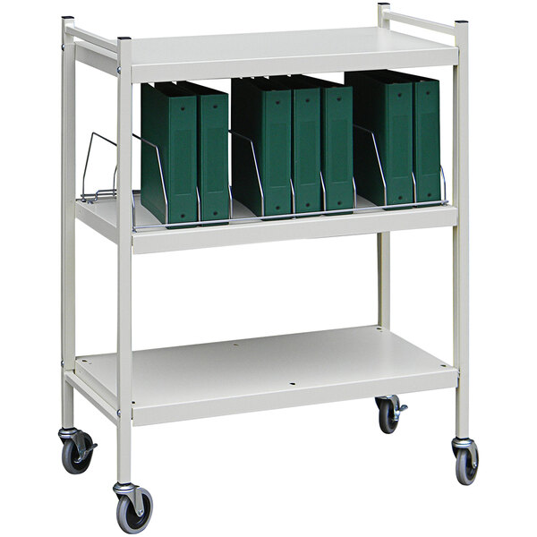 Omnimed Omnicart Light Gray 10-Binder Open Cart 260001-LG