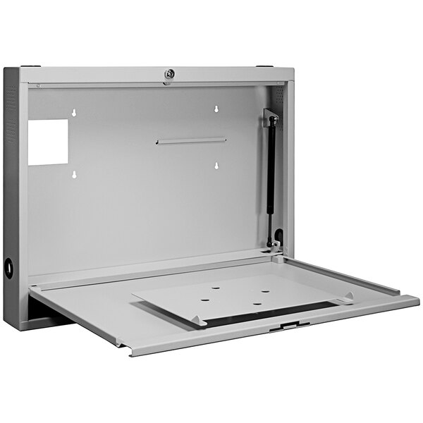 Omnimed 30" x 4" x 23 3/4" Light Gray Turntable Laptop Key Lock Wall ...