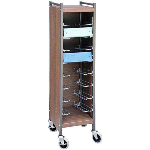 Omnimed Omnicart Woodgrain 8-Binder Flat-Storage Closed Cart 264590-WG
