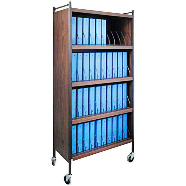 Omnimed Omnicart Woodgrain Vertical 40-Binder Closed Cart 260140-WG