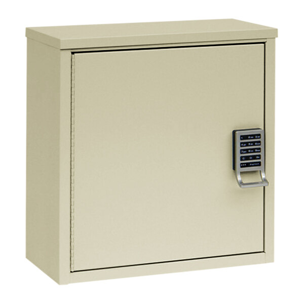 Omnimed 16" x 8" x 16 3/4" Beige Patient Security Cabinet with E-Lock ...