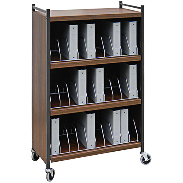 Omnimed Omnicart Woodgrain Vertical 30-Binder Closed Cart 260130-WG