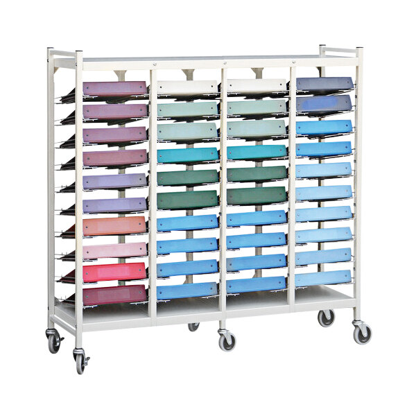 Omnimed Omnicart Beige 45-Binder Tall Flat-Storage Open Cart 264545-BG