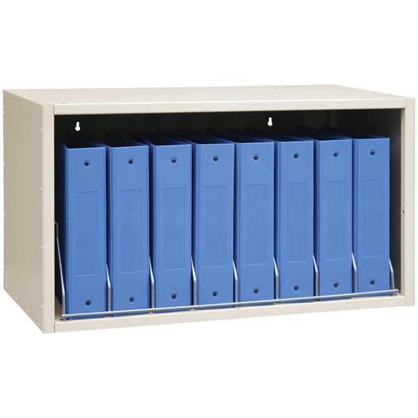 Omnimed Cubbie File Rack 8-Binder Beige Storage Rack 266008-BG