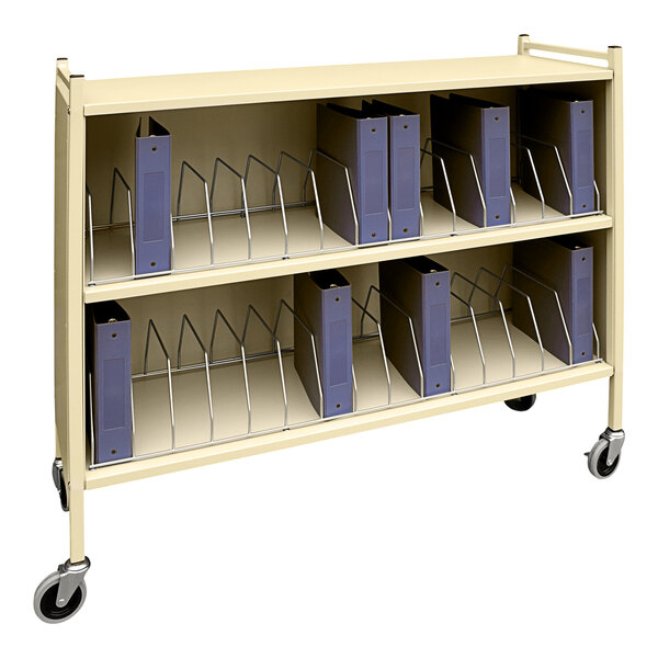 Omnimed Omnicart Beige Horizontal 30-Binder Closed Cart 260135-BG