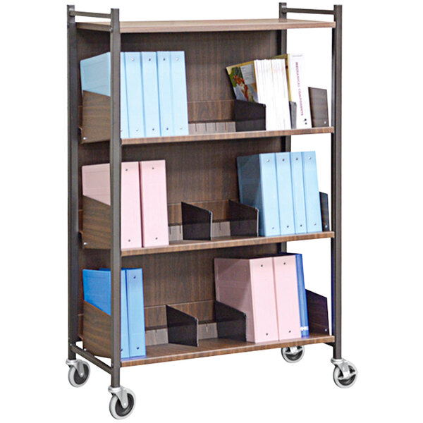 Omnimed Versa Woodgrain 3-Shelf Open Style Cabinet Rack 262003-WG