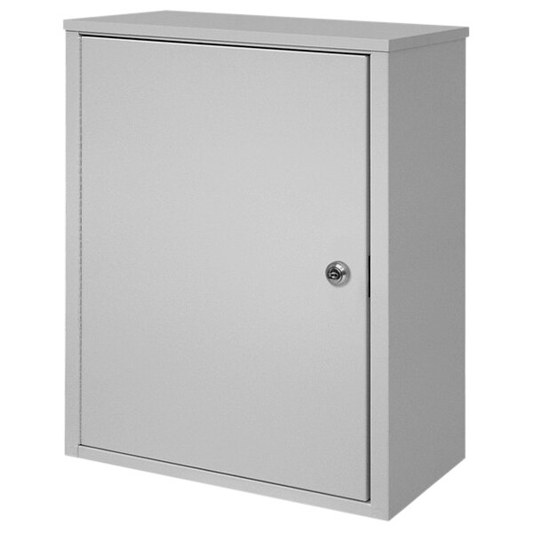 Omnimed 16" x 8" x 16 3/4" Light Gray Wall-Mount Storage Cabinet with ...