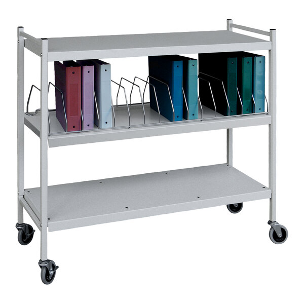 Omnimed Omnicart Light Gray 15-Binder Open Cart 260007-LG