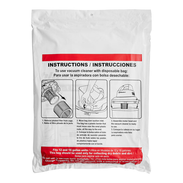 Lavex Pro Series Microfiltration Bags for 16 Gallon Wet / Dry Vacuums ...