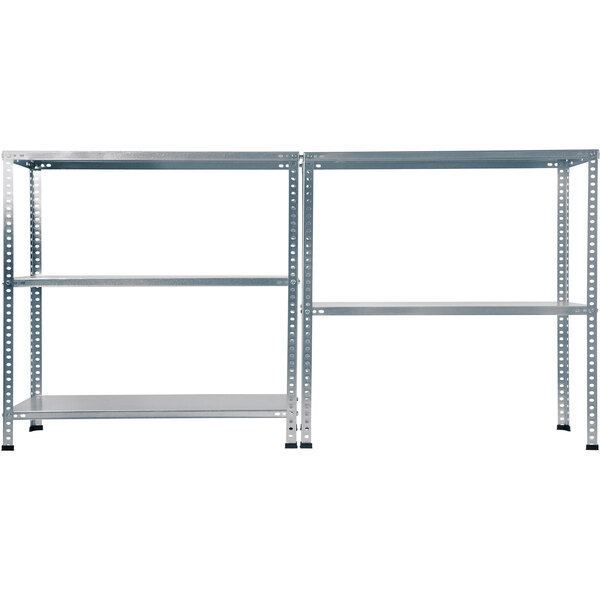 AR Shelving 16" x 39" x 76" 5-Shelf Galvanized Metal Bolted Shelving Unit