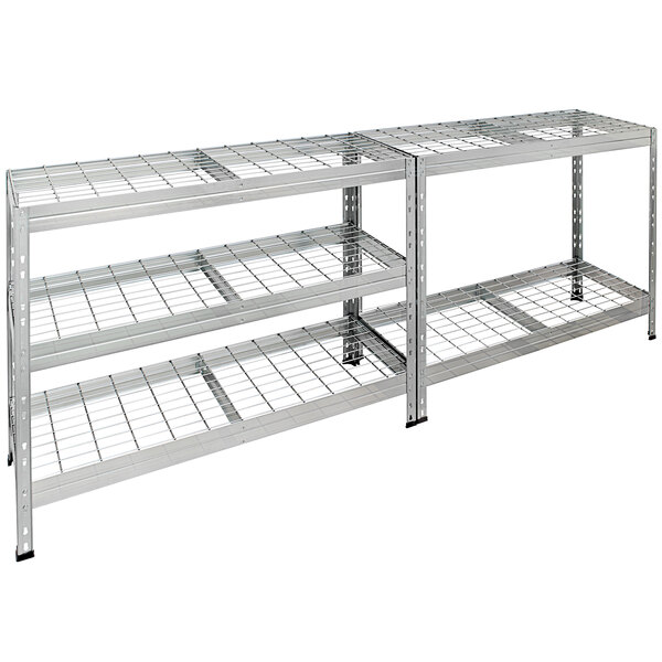 AR Shelving 18" x 35" x 71" NSF 5-Shelf Galvanized Boltless Rivet Wire ...