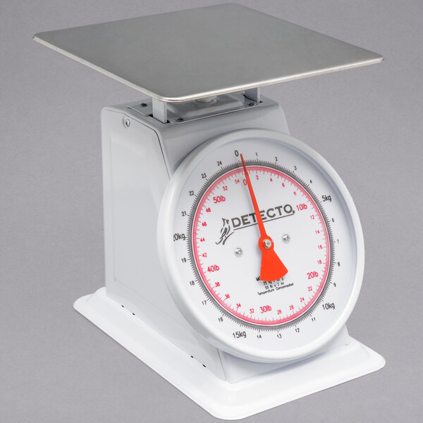 Cardinal Detecto T-25-KP 55 lb. / 25 kg. Mechanical Portion Control Dual Reading Dial Scale