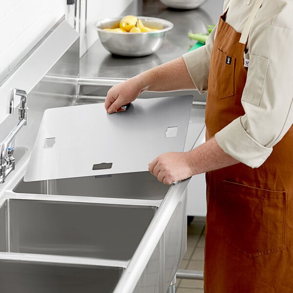 Regency 18 Gauge Stainless Steel Sink Cover for 14" x 16" Bowls