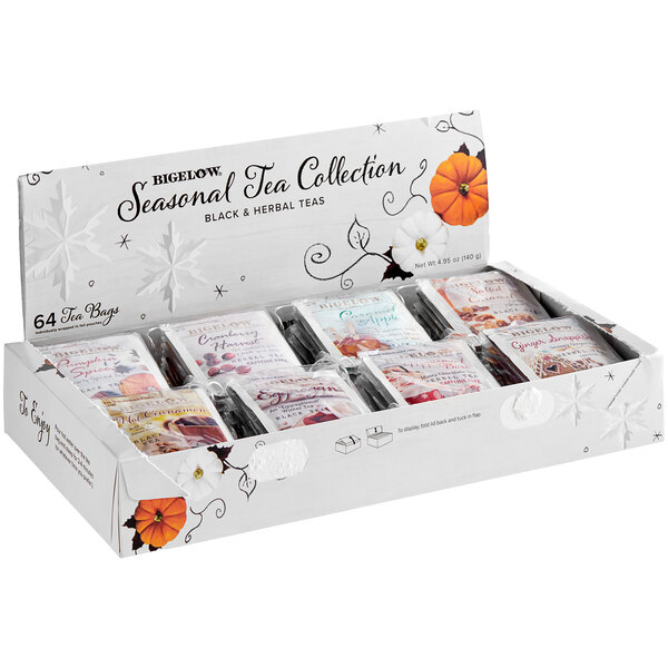 Bigelow Seasonal Tea Bag Variety Tray Pack - 64/Box
